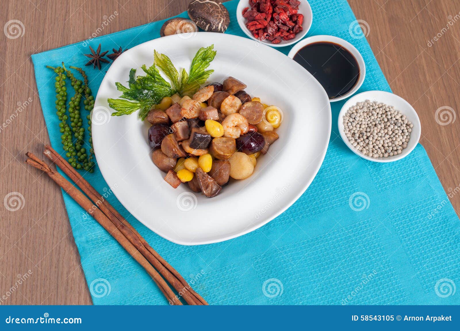 Fried Assorted Five Kind Of Chinese Nuts Stock Image - Image of ...