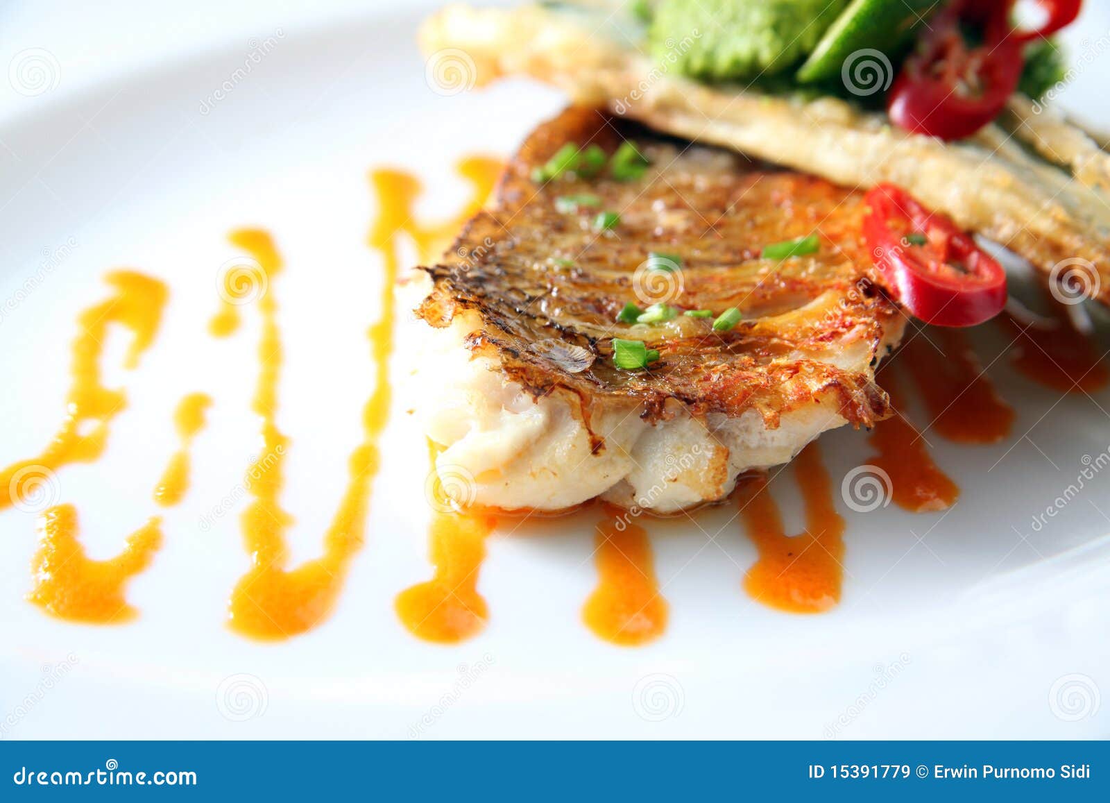 Fried baby snapper stock image. Image of studio, skin - 15391779