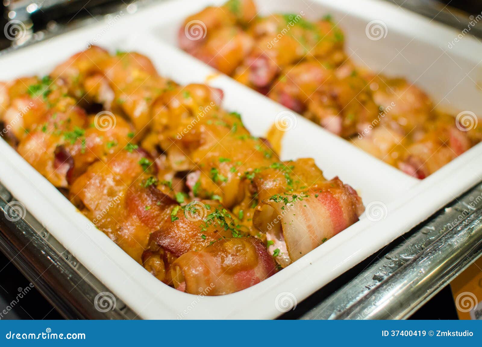 Fried bacon and sausage stock image. Image of butcher - 37400419
