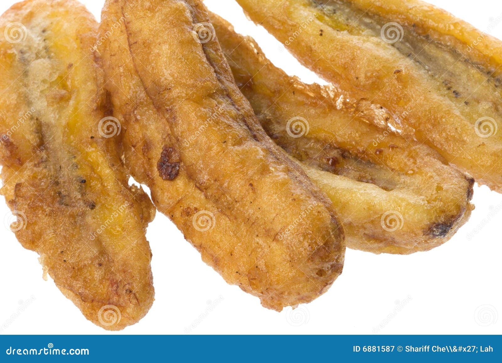 Fried Bananas Isolated stock image. Image of fast, snack - 6881587