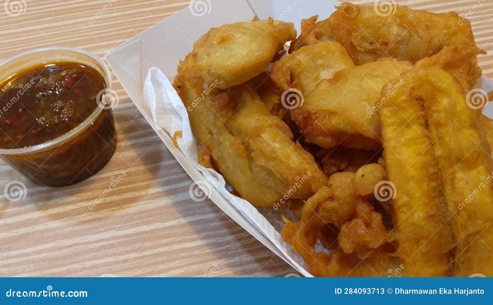 Fried Bananas with Roa Sauce are a Typical Manado Snack Stock Image ...