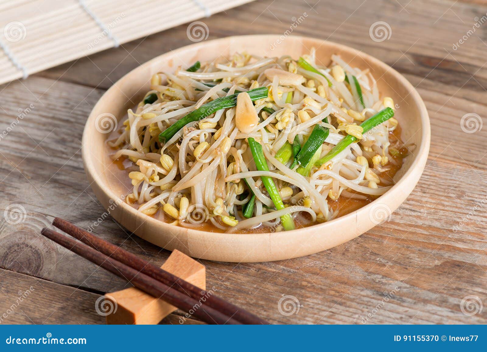 Fried Bean Sprouts. Vegetarian Food. Stock Photo - Image of germinated ...