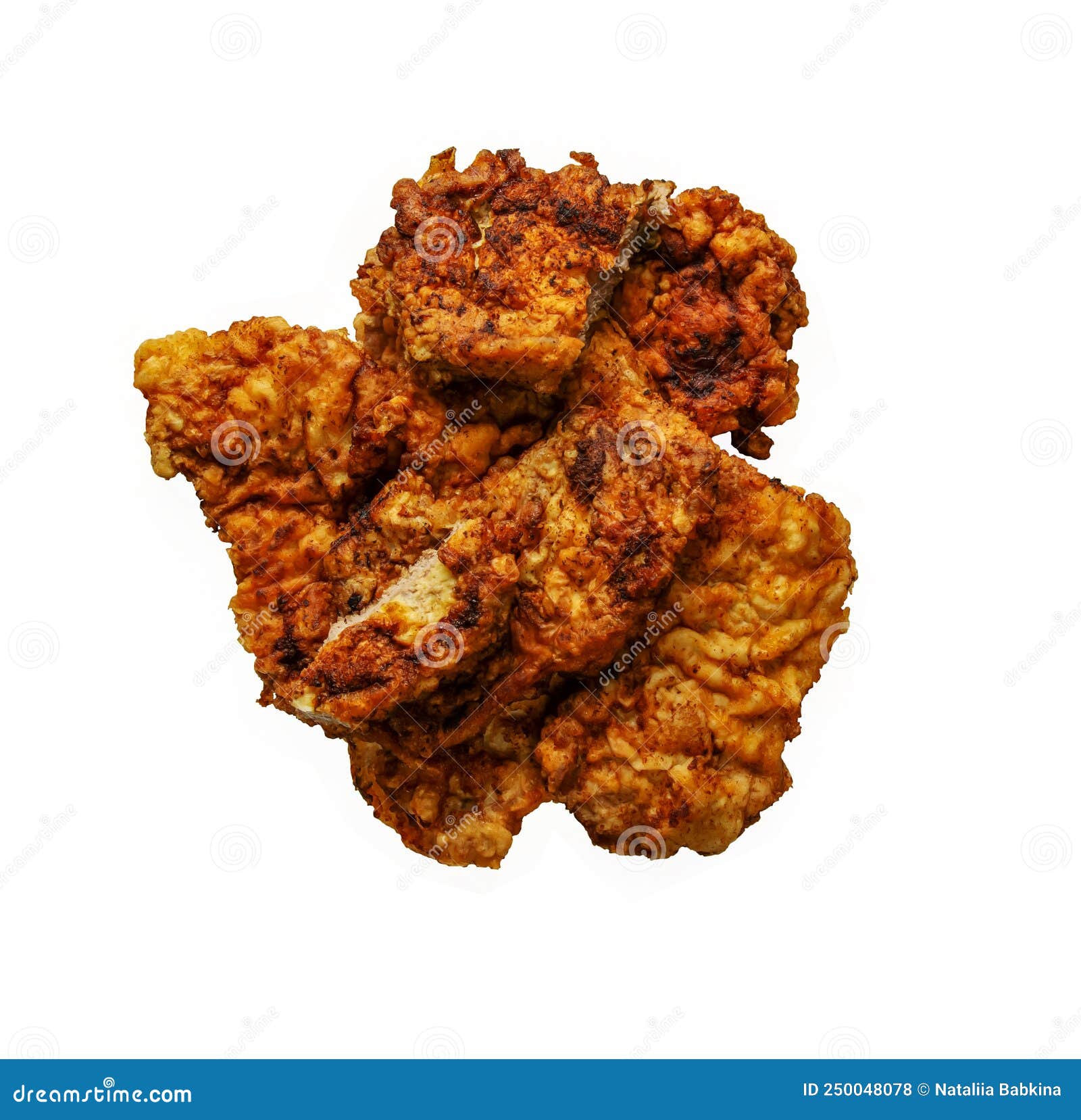 Fried Beef Chops Close-up. Chopped Beef Meat in Batter Stock Photo ...