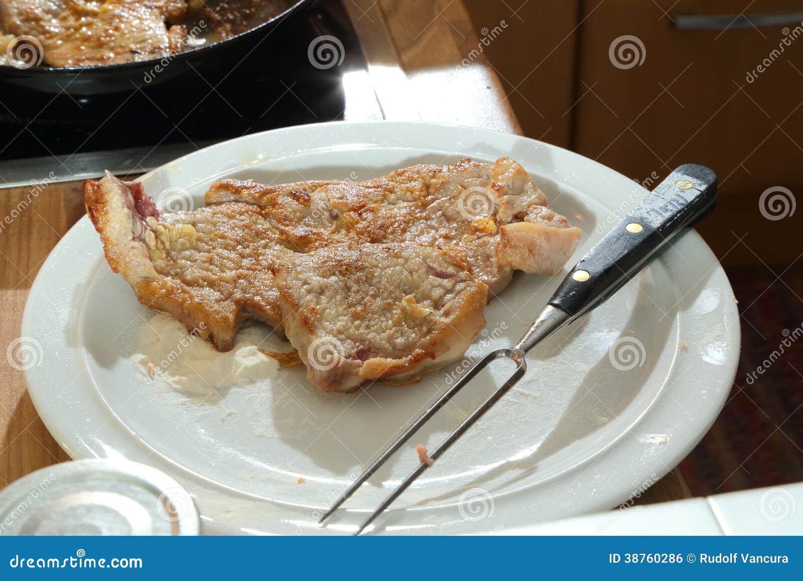 Fried beef on plate stock photo. Image of animal, beef - 38760286