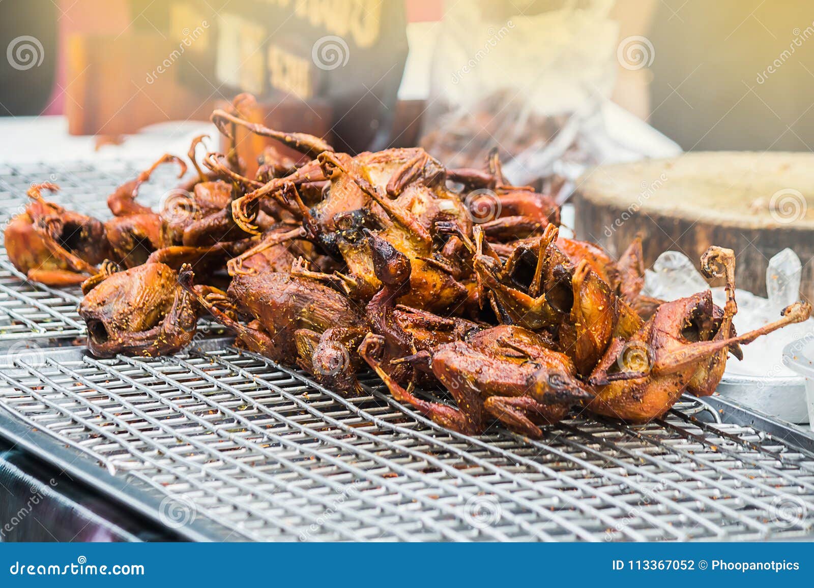 Fried bird stock photo. Image of friable, grill, crisp - 113367052