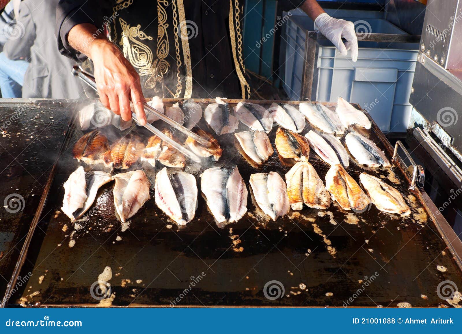 Fried bonito fish stock photo. Image of professional - 21001088