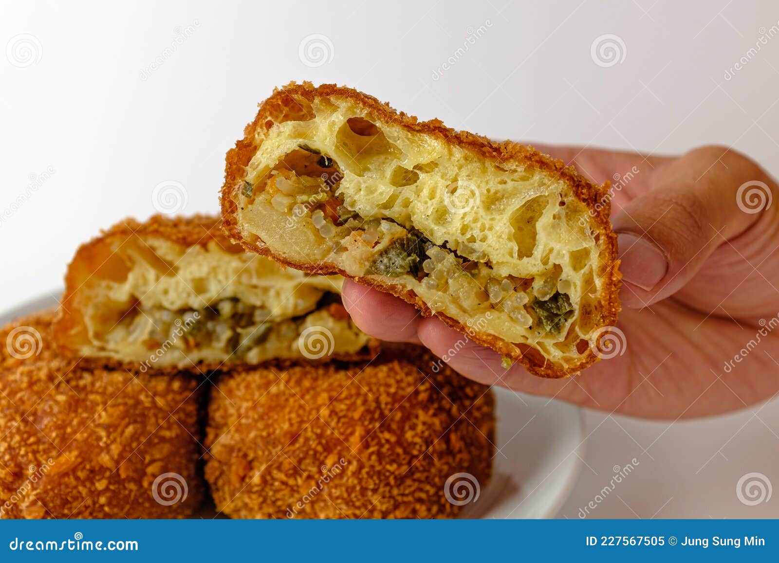 Vegetable Croquettes on a White Background Stock Image - Image of ...