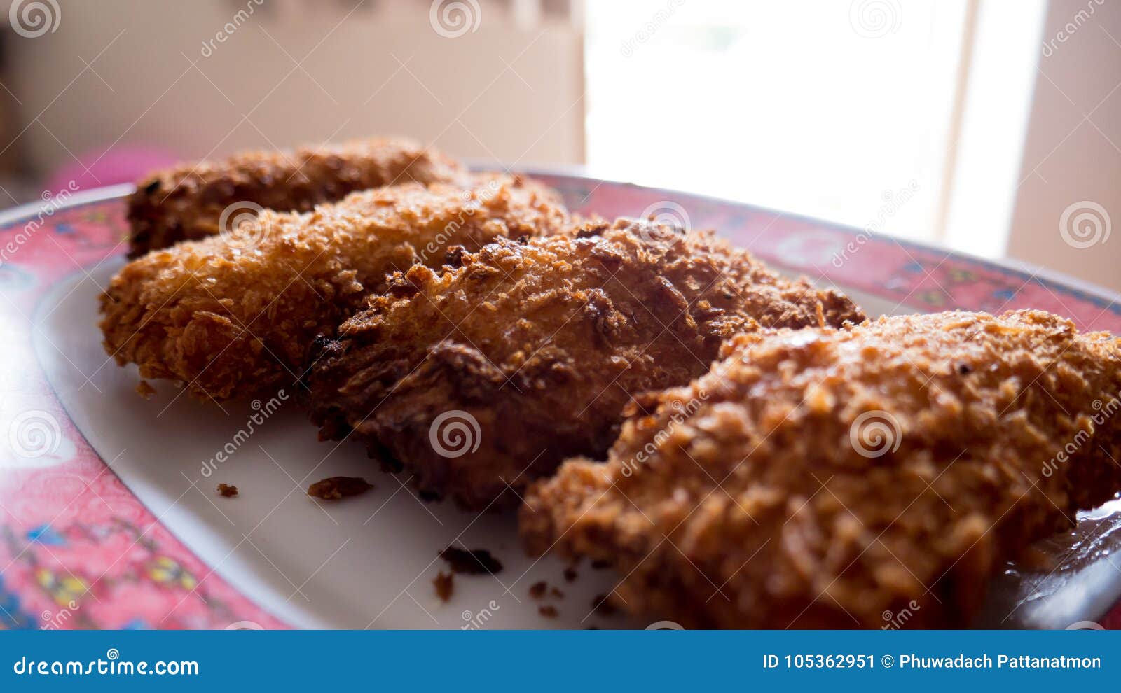 Fried bread. stock image. Image of bread, vegetarian - 105362951