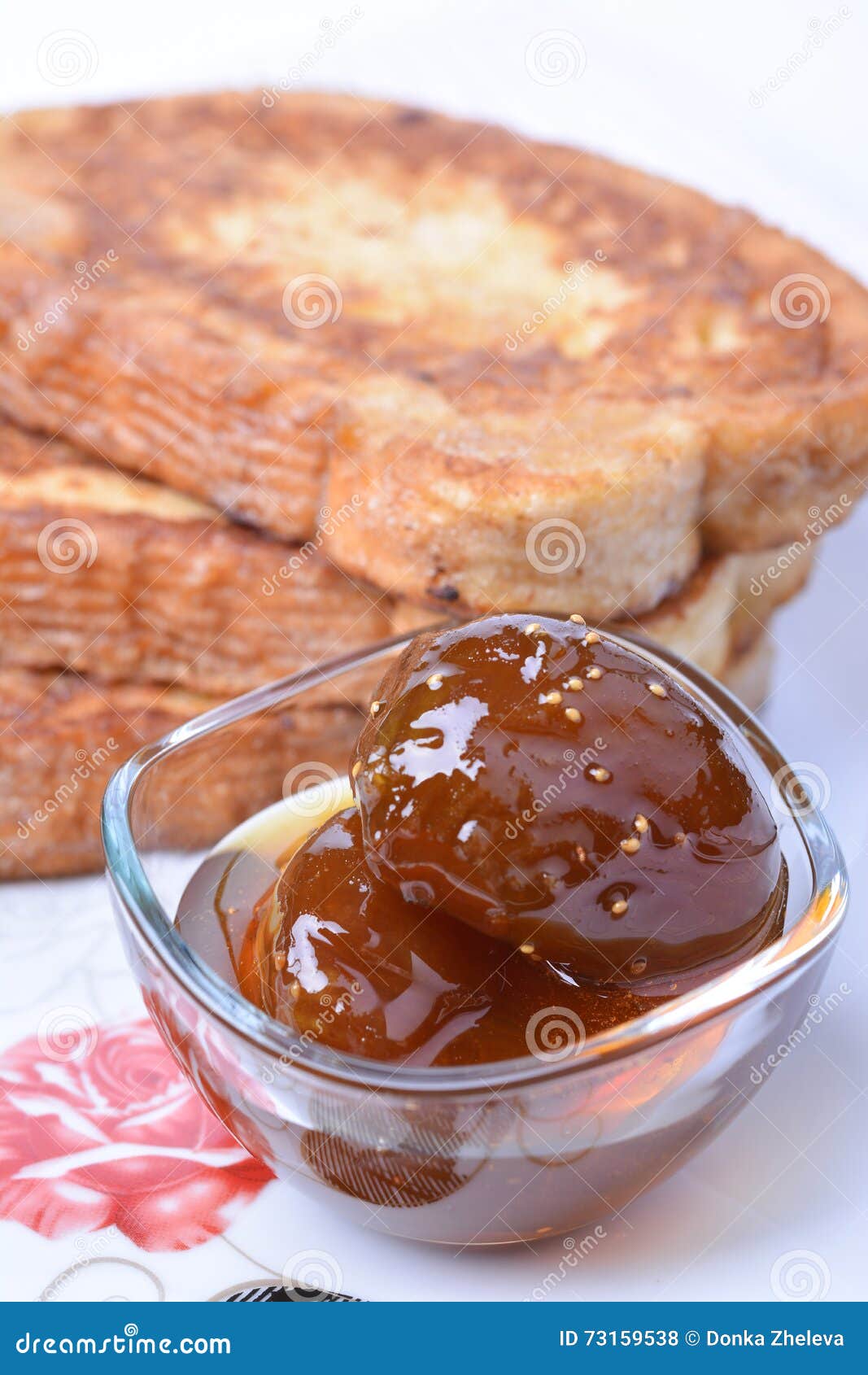 Fried Bread Slices. Bulgarian Breakfast. Stock Photo - Image of bread ...
