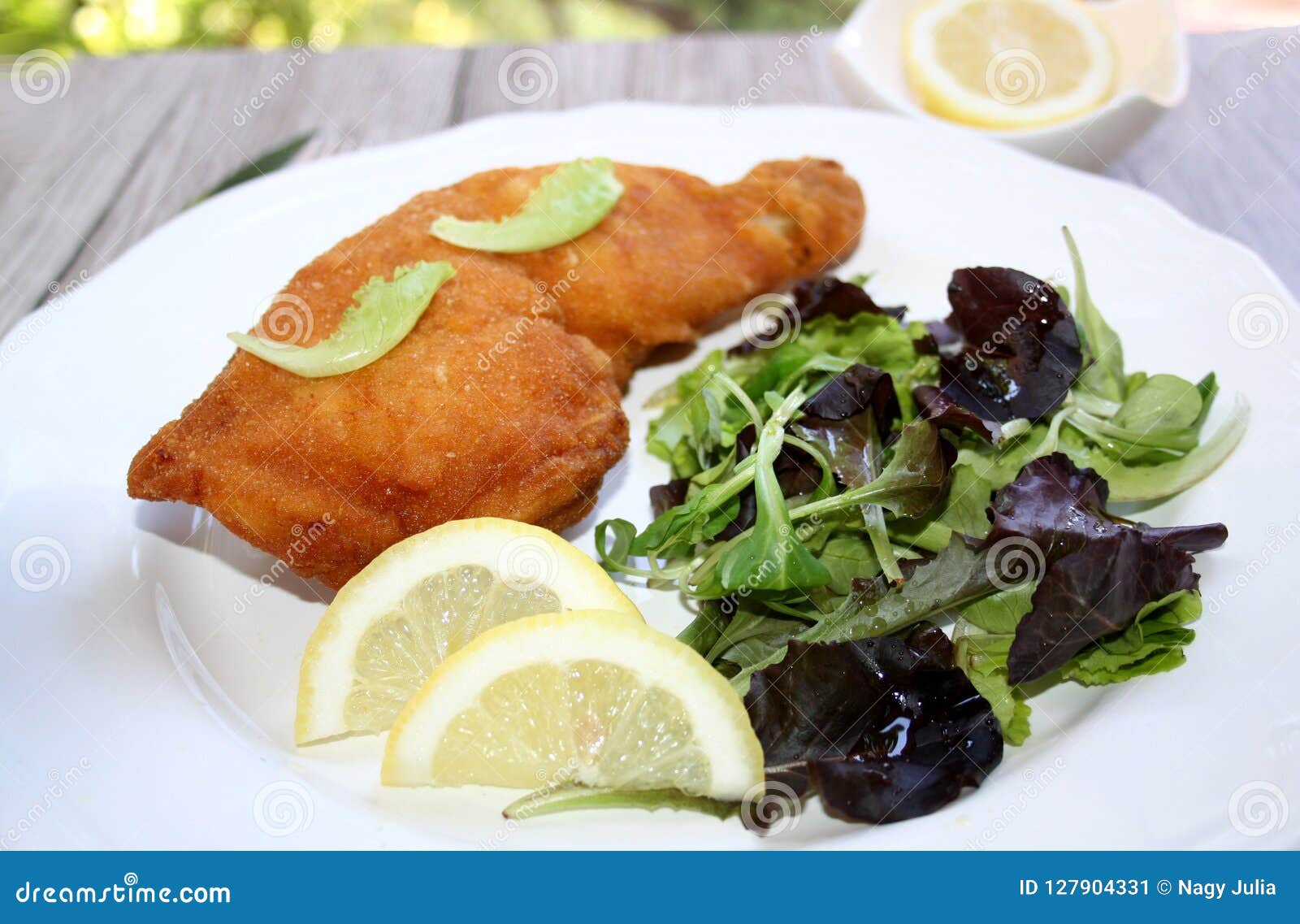 Fried Breaded Chicken - Backhendl Stock Image - Image of barbecue ...
