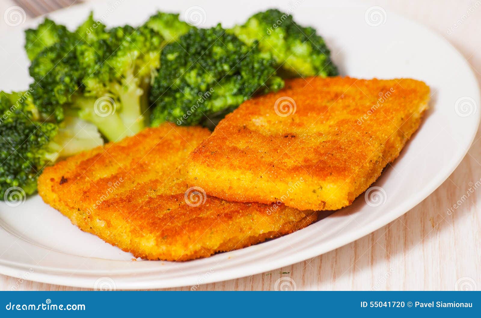 Fried Breaded Fish Fillets with Broccoli Stock Photo - Image of lunch ... Fried Breaded Fish Fillets with Broccoli Stock Photo - Image of lunch ...