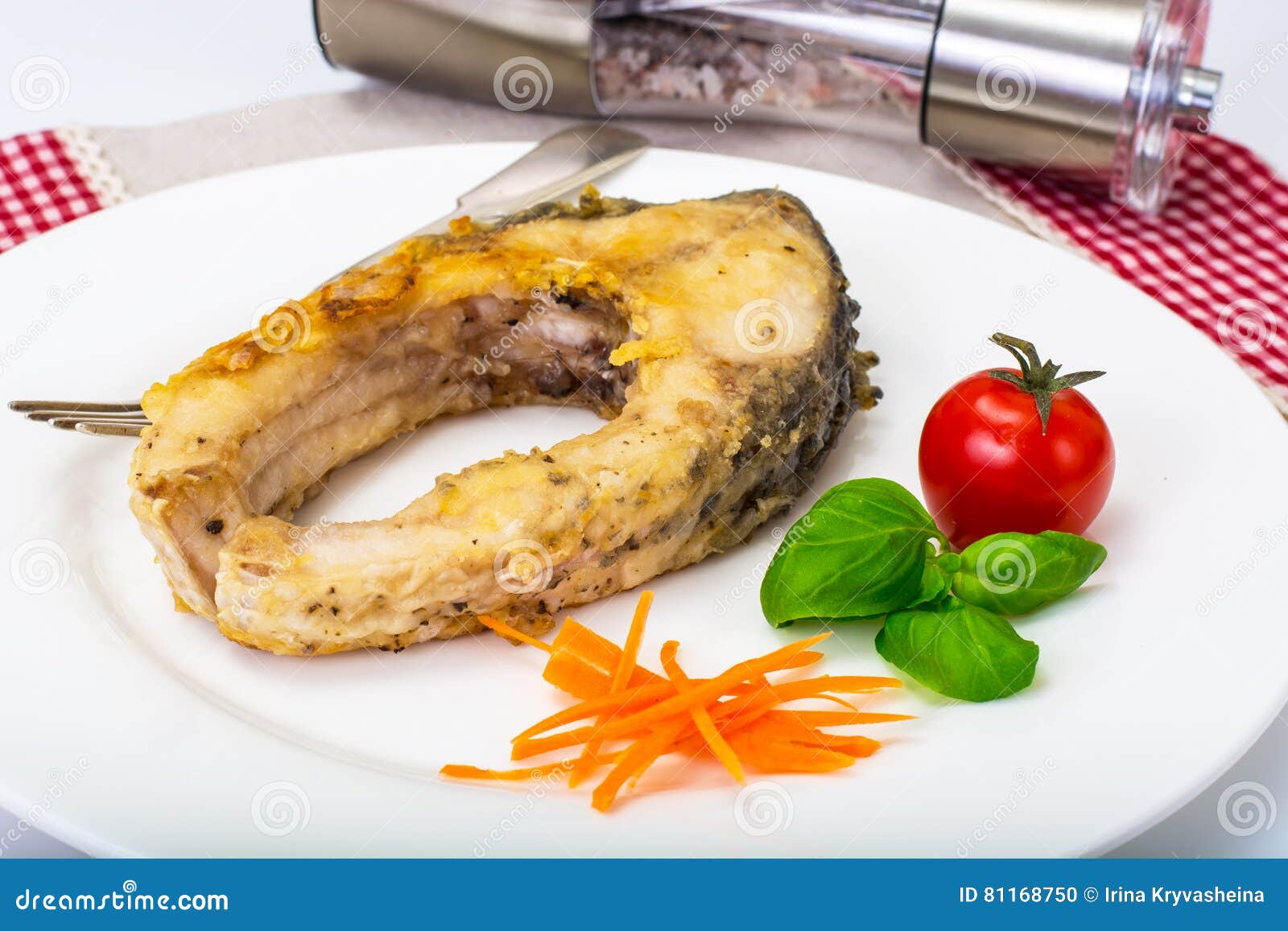 Fried Breaded Fish on a White Background Stock Photo - Image of food ...