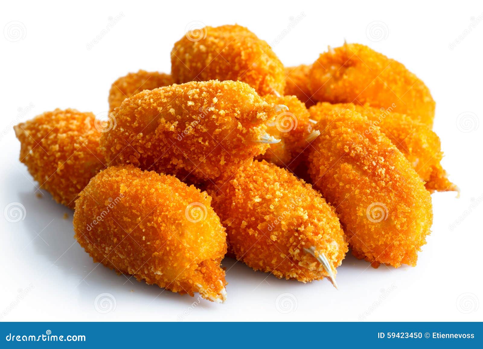 Fried Breaded Surimi Crab Claws. Stock Photo - Image of surimi, crab ...