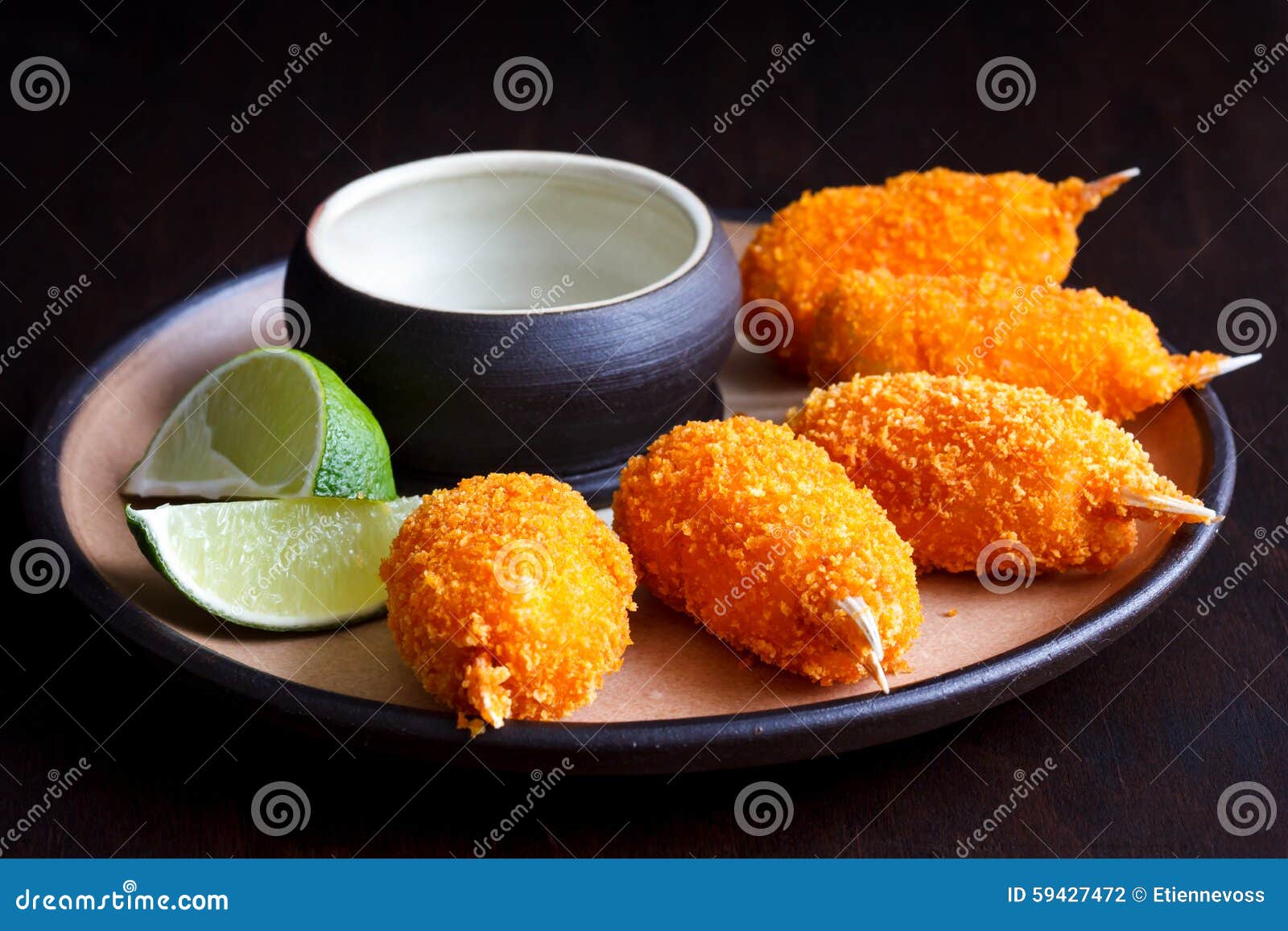 Fried Breaded Surimi Crab Claws. Stock Photo - Image of processed ...
