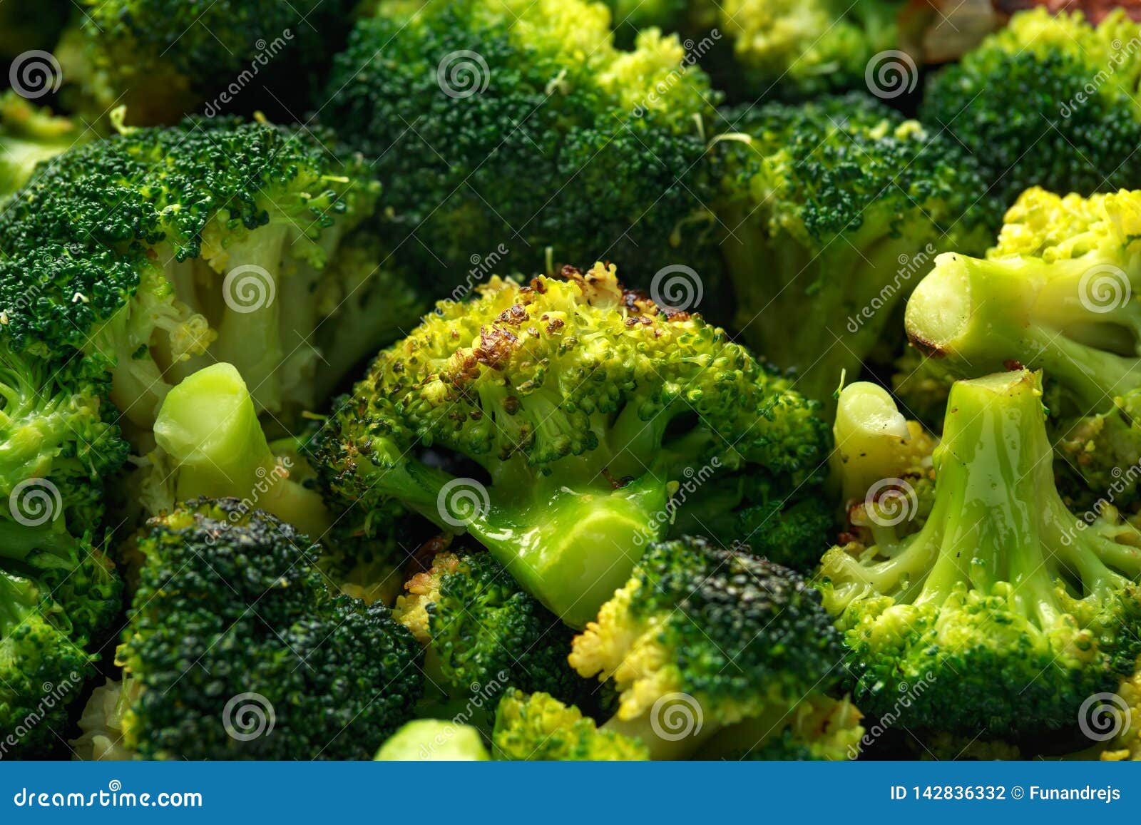 Fried Broccoli in Cast Iron Skillet, Frying Pan Stock Photo - Image of ...