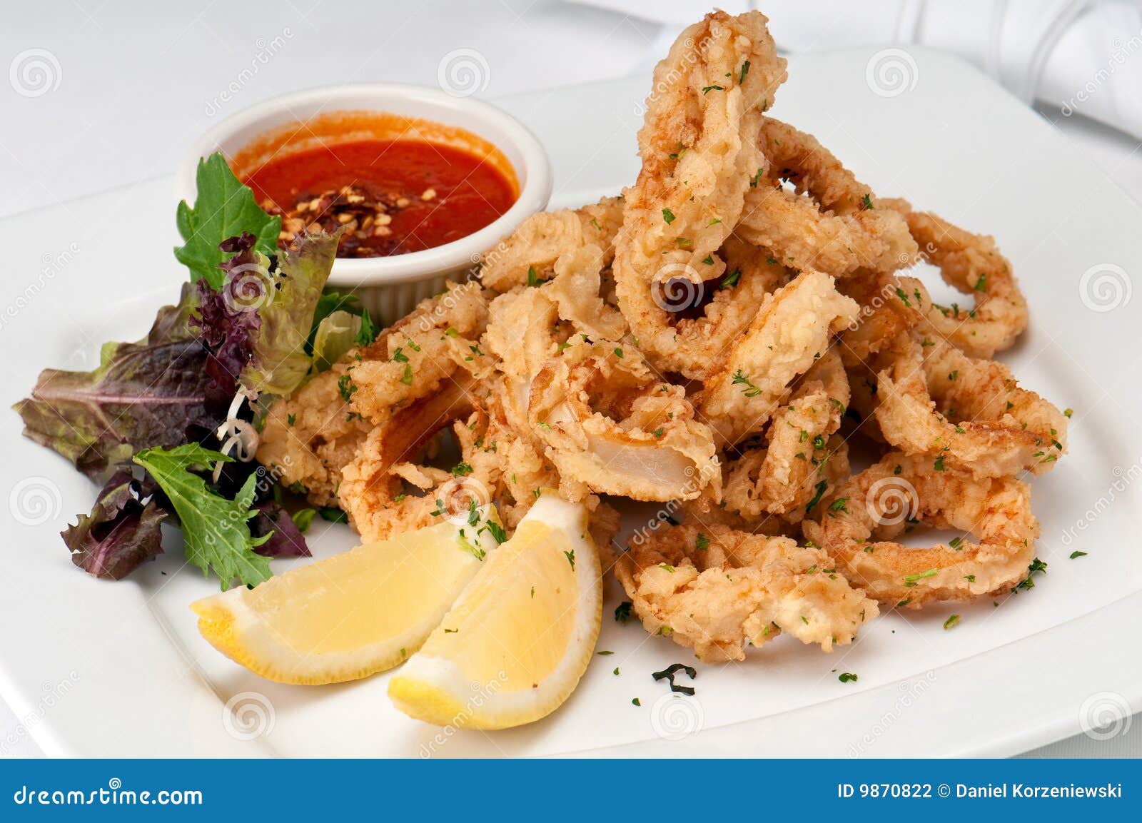 Fried Calamari stock photo. Image of horizontal, crumb - 9870822