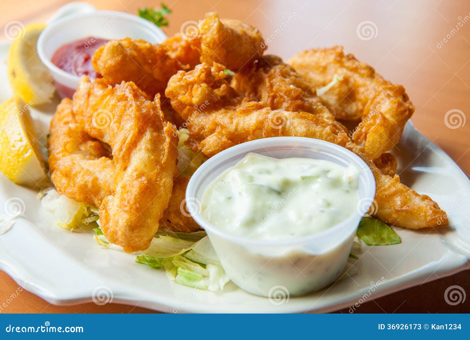 Fried Calamari with Tartar Sauce Stock Image - Image of closeup, dinner ...