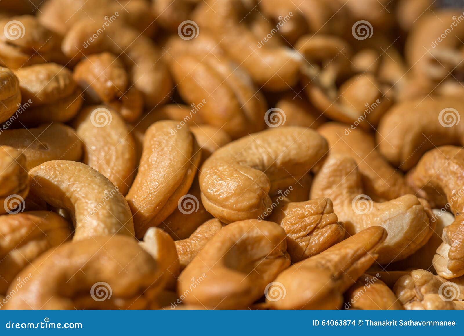 Fried Cashew Nuts stock photo. Image of nature, nutrition - 64063874