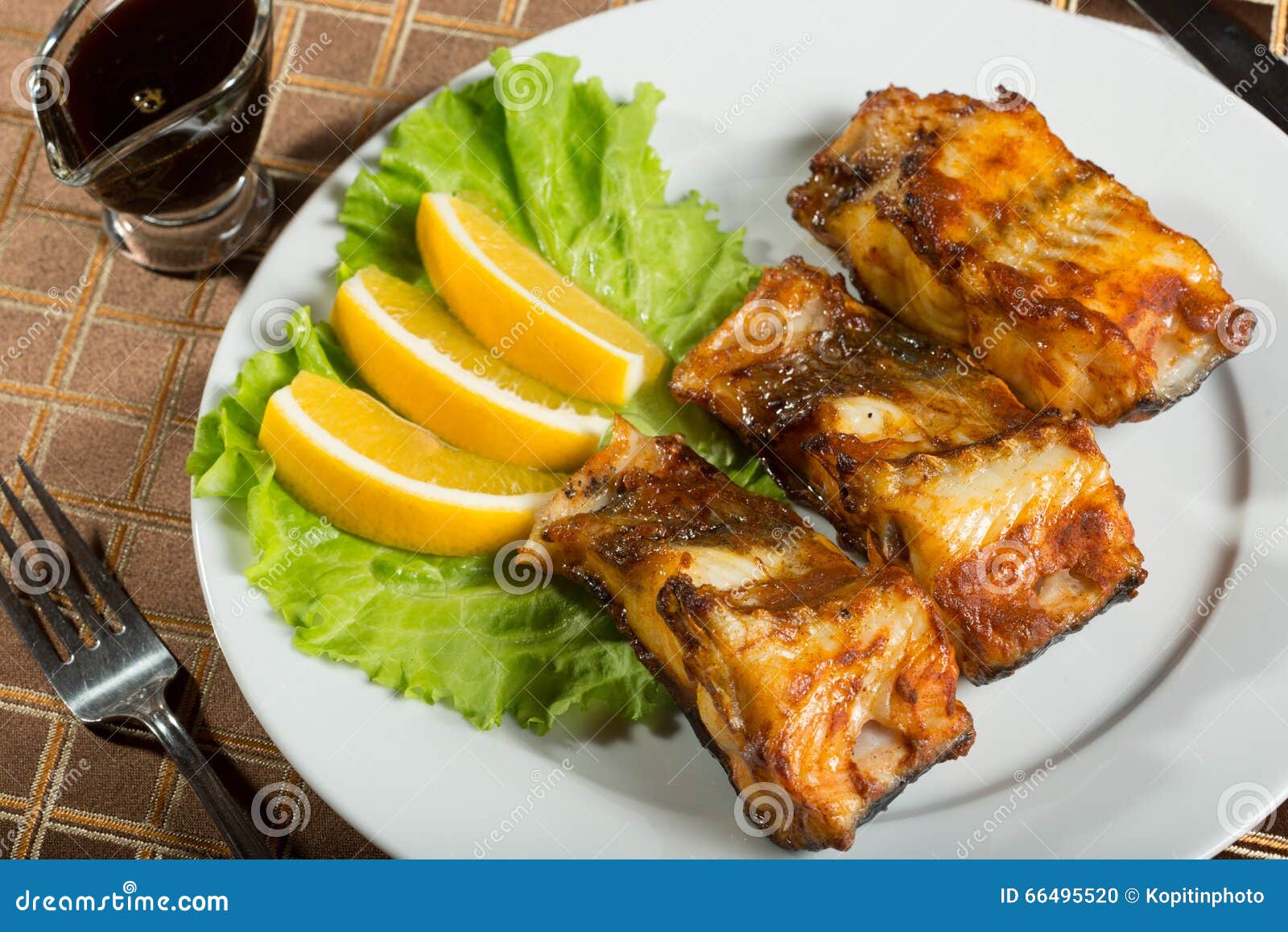 Fried Catfish. Delicious Fatty Fish on a Plate Stock Photo - Image of ...