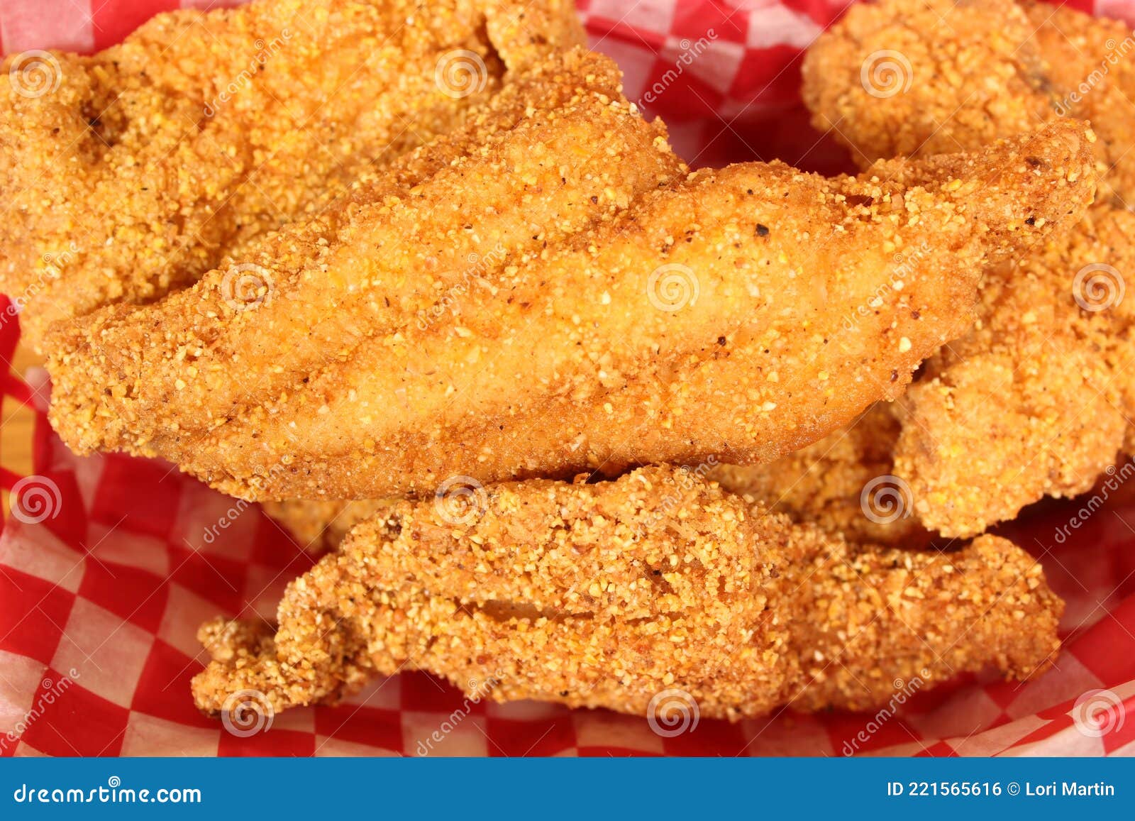 Fried Catfish Fillets in Rural Cafe Restaurant Stock Photo - Image of ...