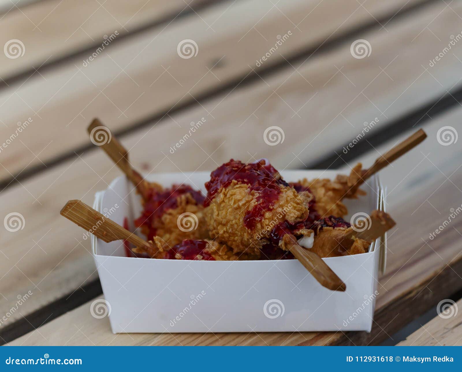 Fried Cheese Balls in a Box on a Wooden Table Stock Photo - Image of ...