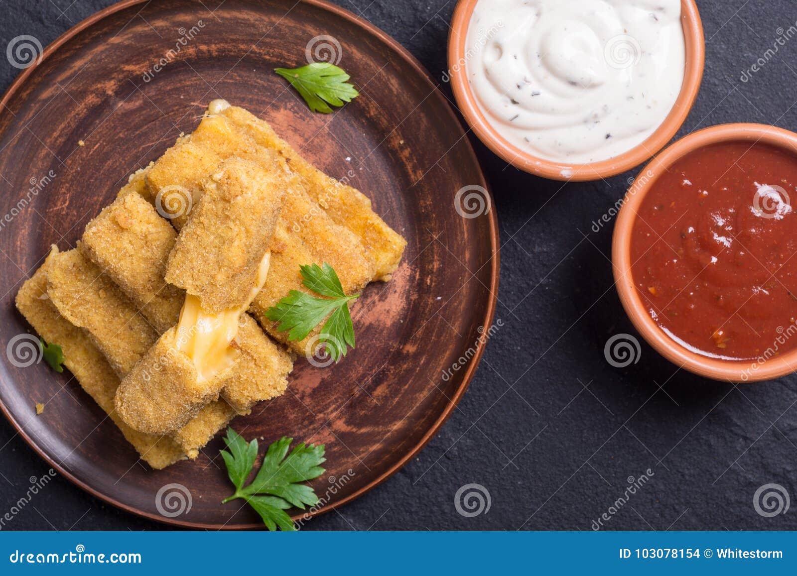 Fried cheese finger stock photo. Image of light, halloumi - 103078154
