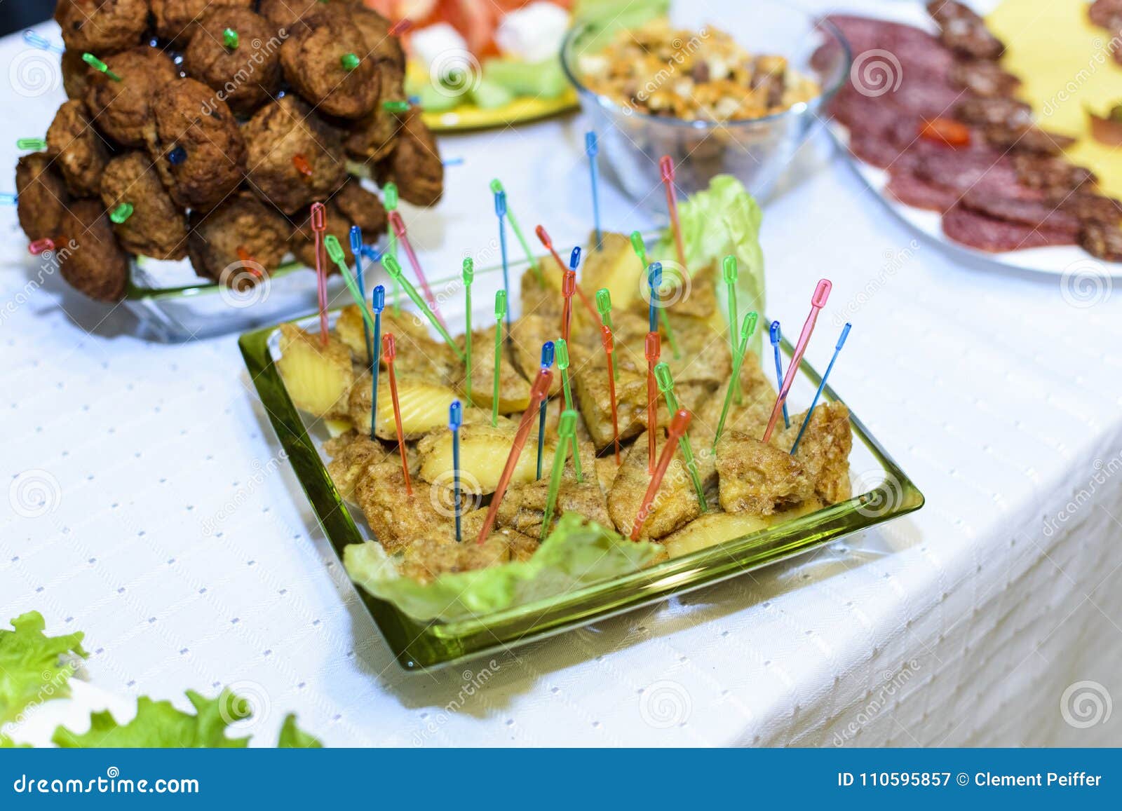 Fried Cheese with Toothpick Stock Image - Image of close, diet: 110595857
