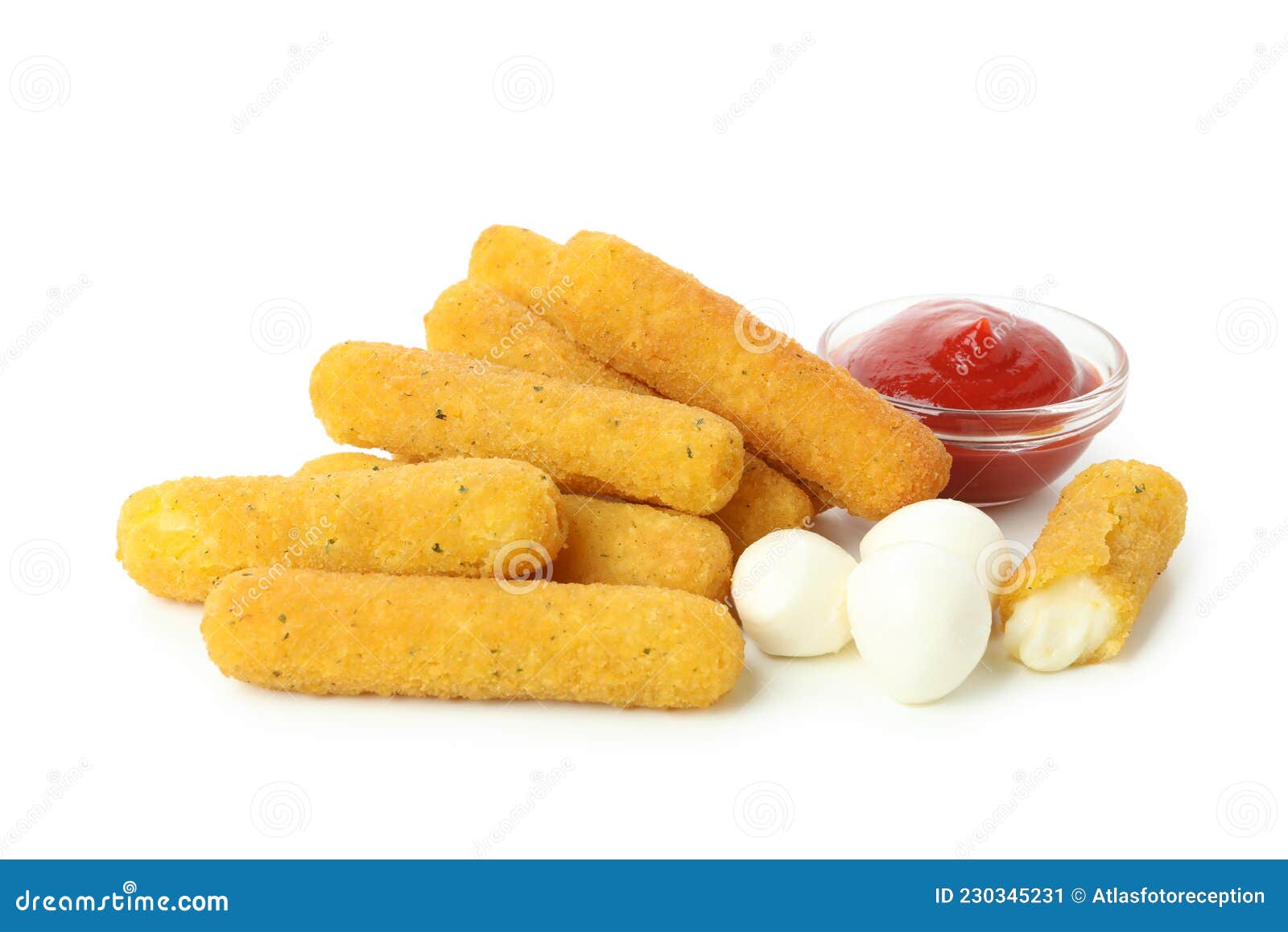 Fried Cheese Sticks Isolated on White Background Stock Image - Image of ...