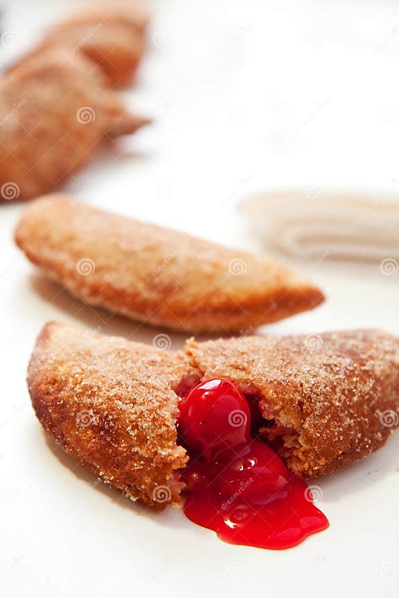 Fried Cherry Pie stock image. Image of sugar, snack, filled - 17745235