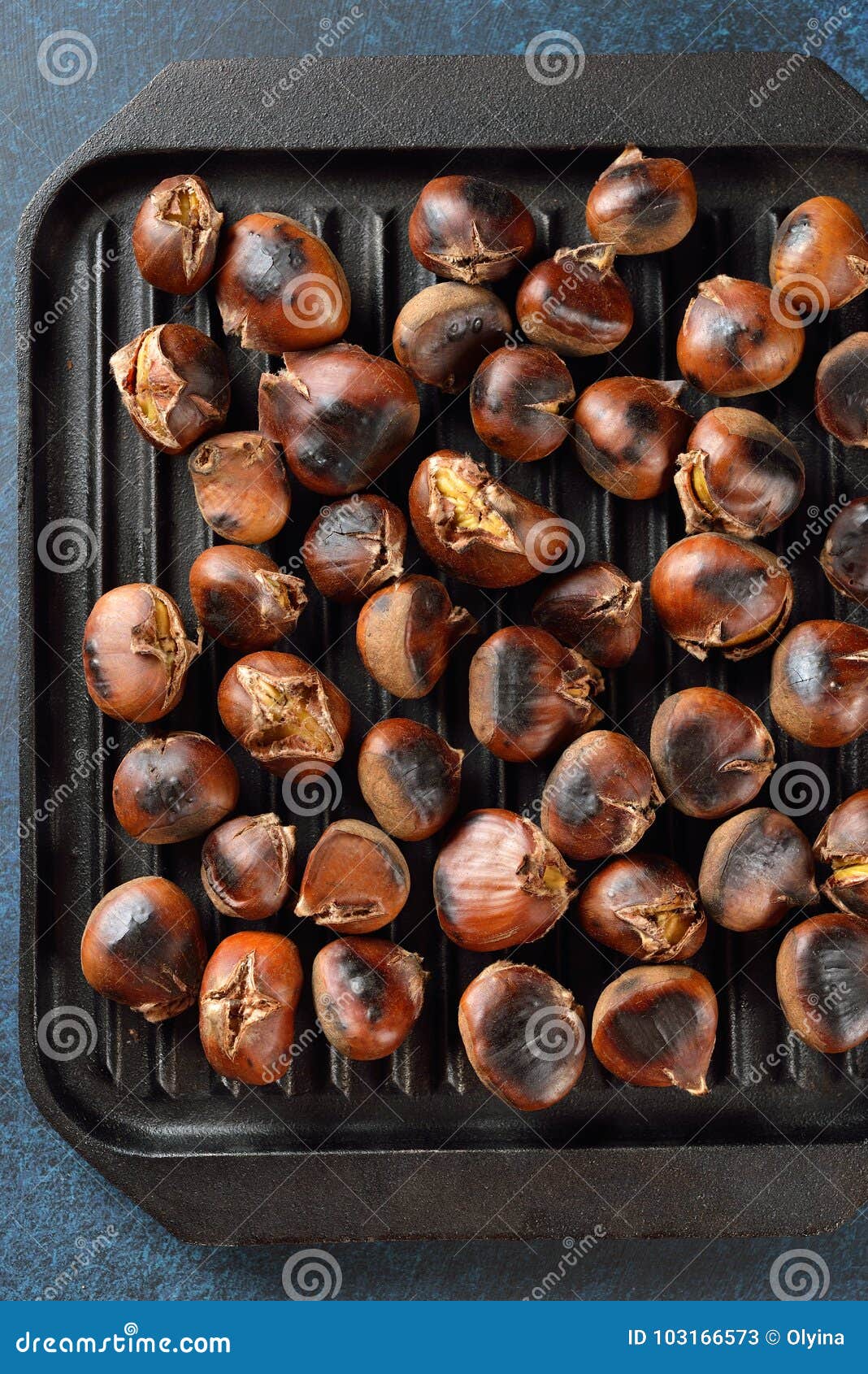 Fried chestnuts stock image. Image of gourmet, cooking - 103166573