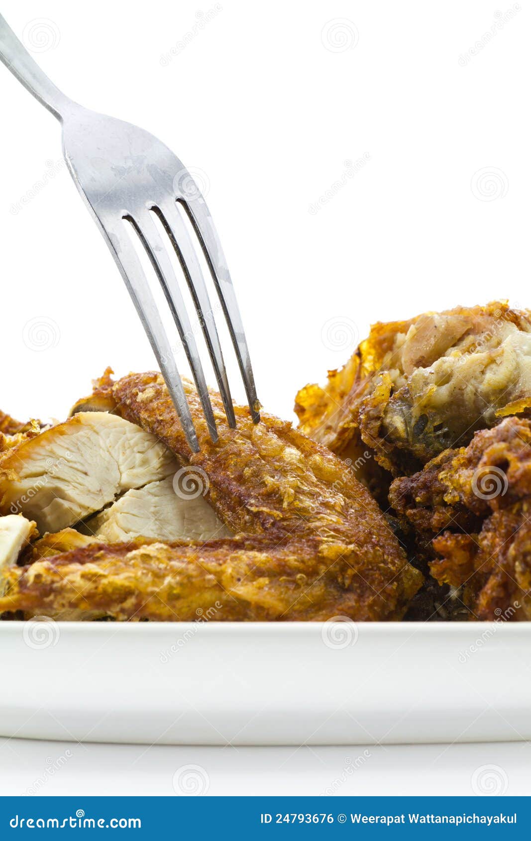 Fried chicken stock photo. Image of poultry, crispy, cooked - 24793676