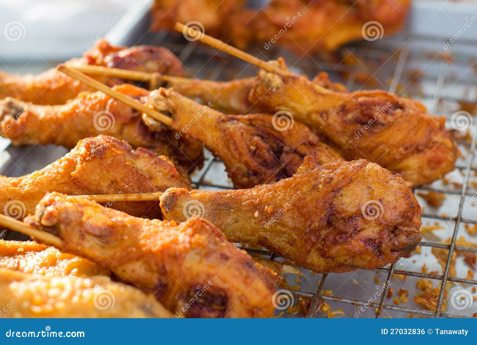 Fried chicken stock photo. Image of salad, food, chicken - 27032836