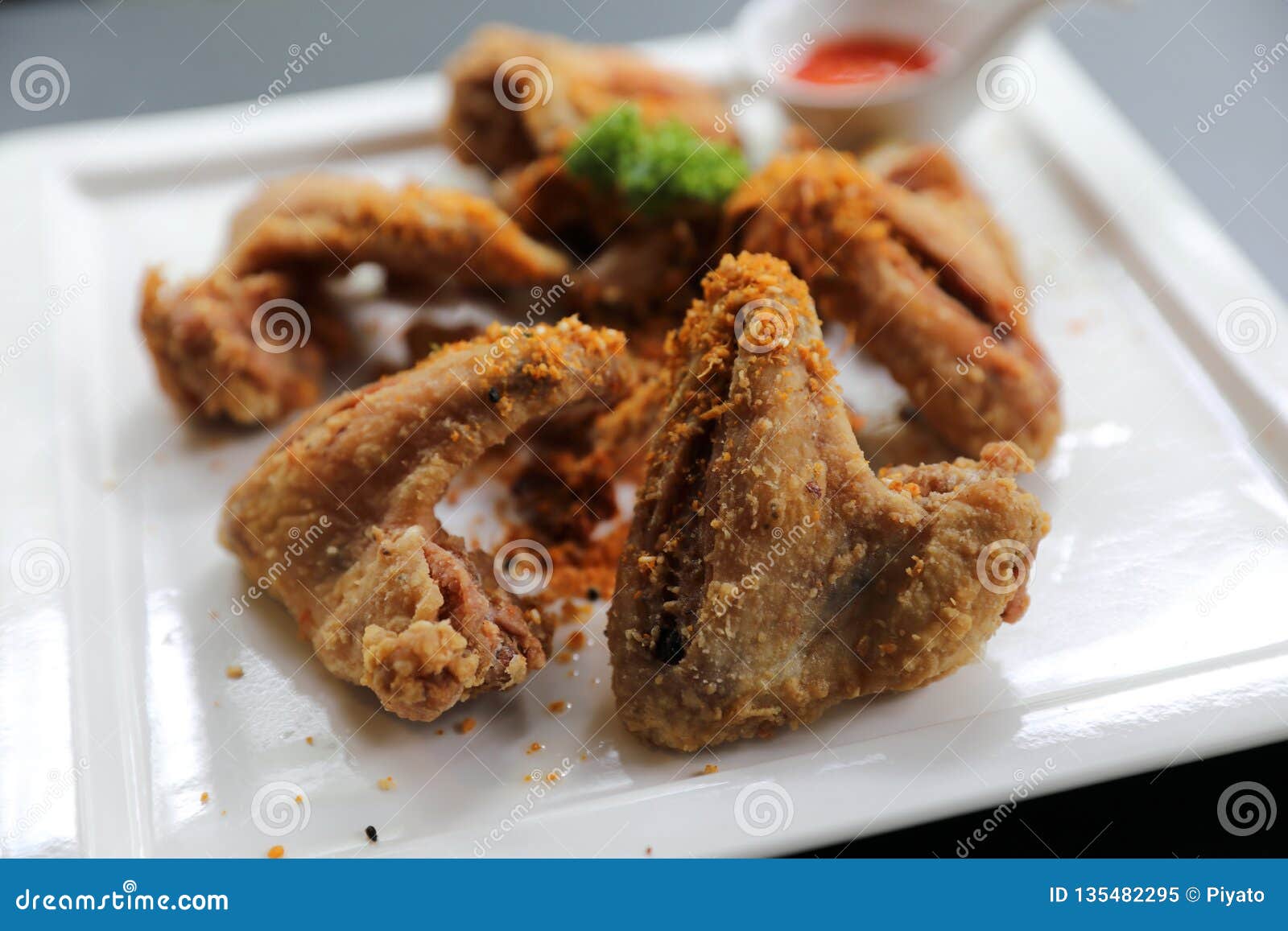 Fried chicken appetizer stock image. Image of food, cuisine - 135482295