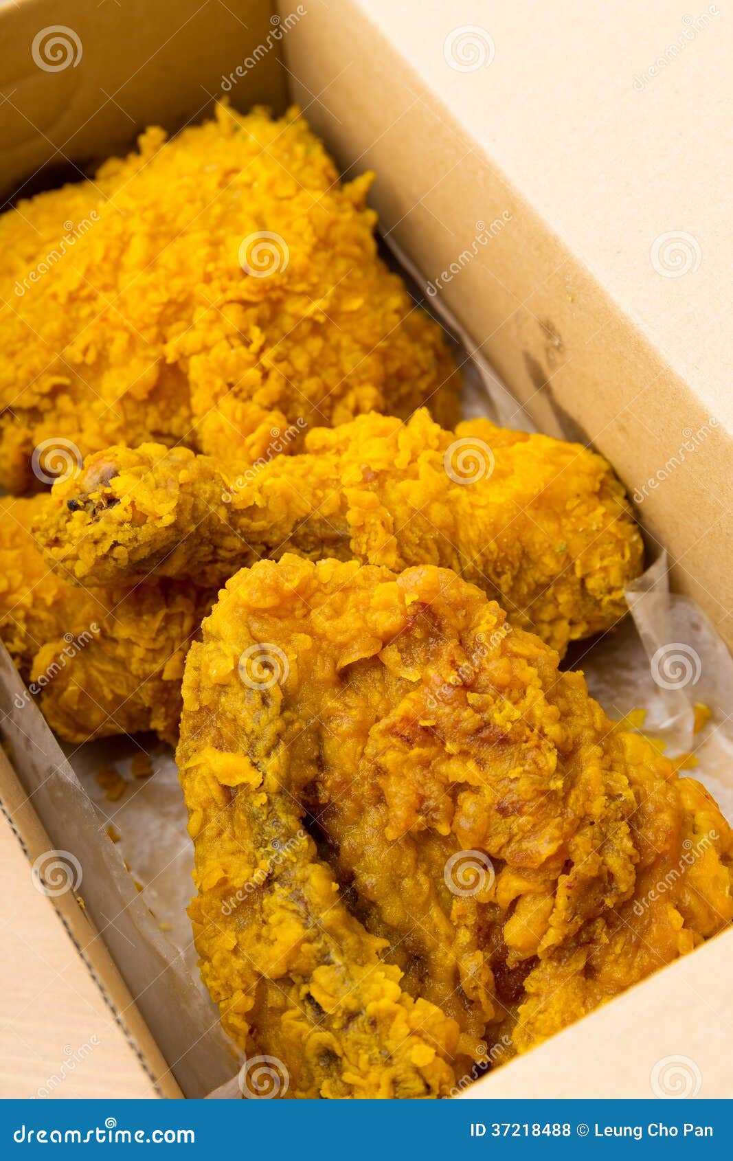 Fried chicken in box stock photo. Image of fresh, meat - 37218488