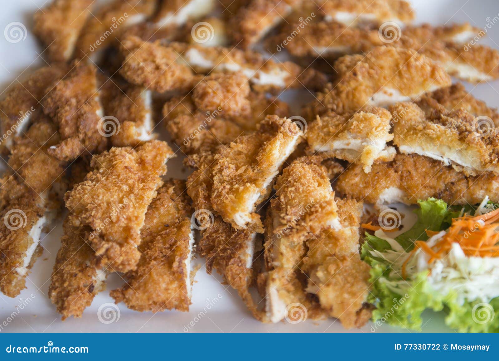 Fried Chicken in Buffet Line for Lunch Stock Photo - Image of cook ...