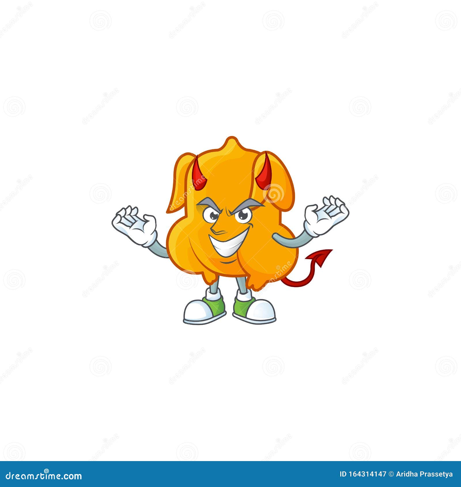 Devil Chicken Biryani Isolated In The Mascot Vector Illustration ...