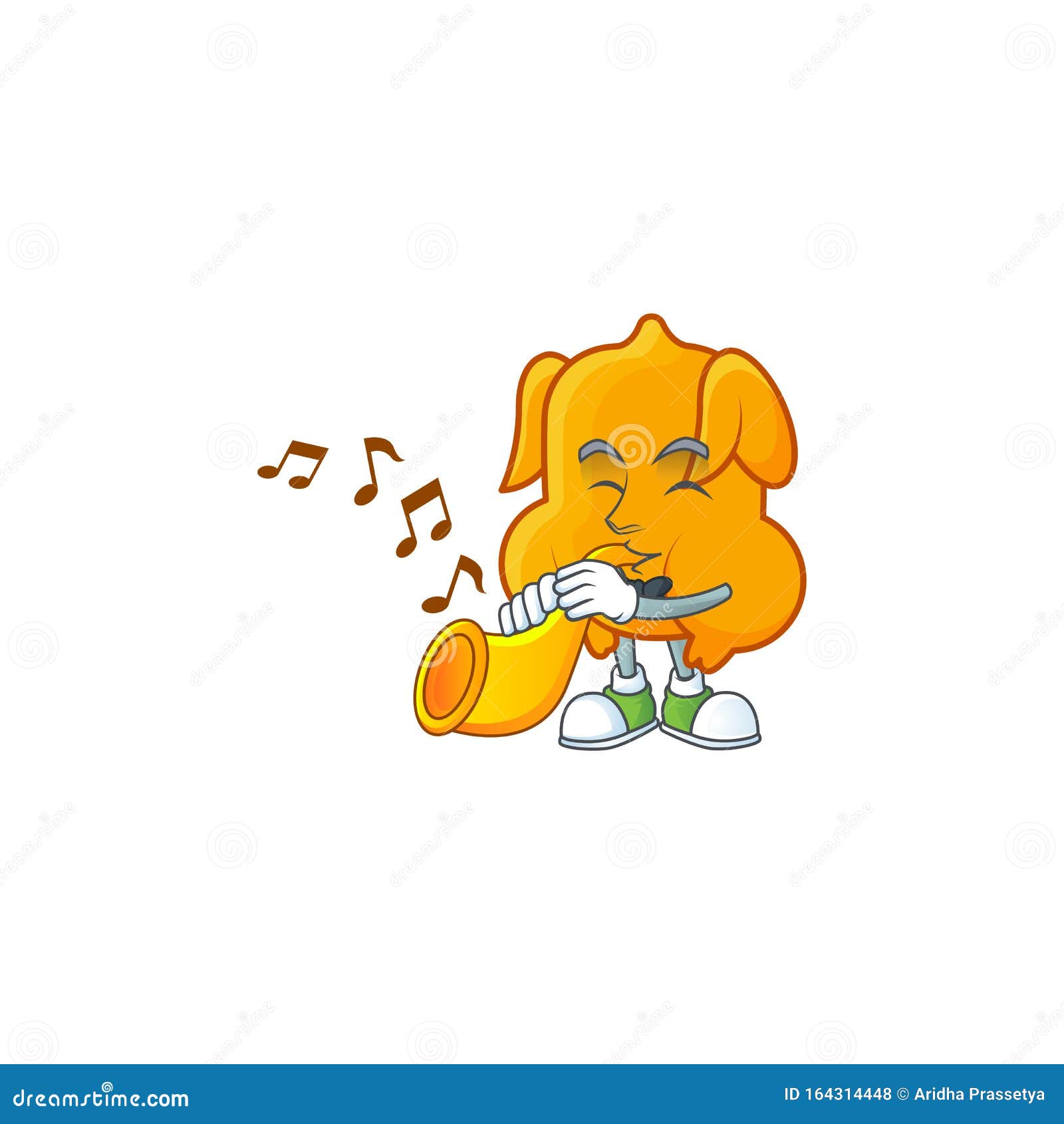 With Trumpet Chicken Biryani Isolated In The Mascot Cartoon Vector ...