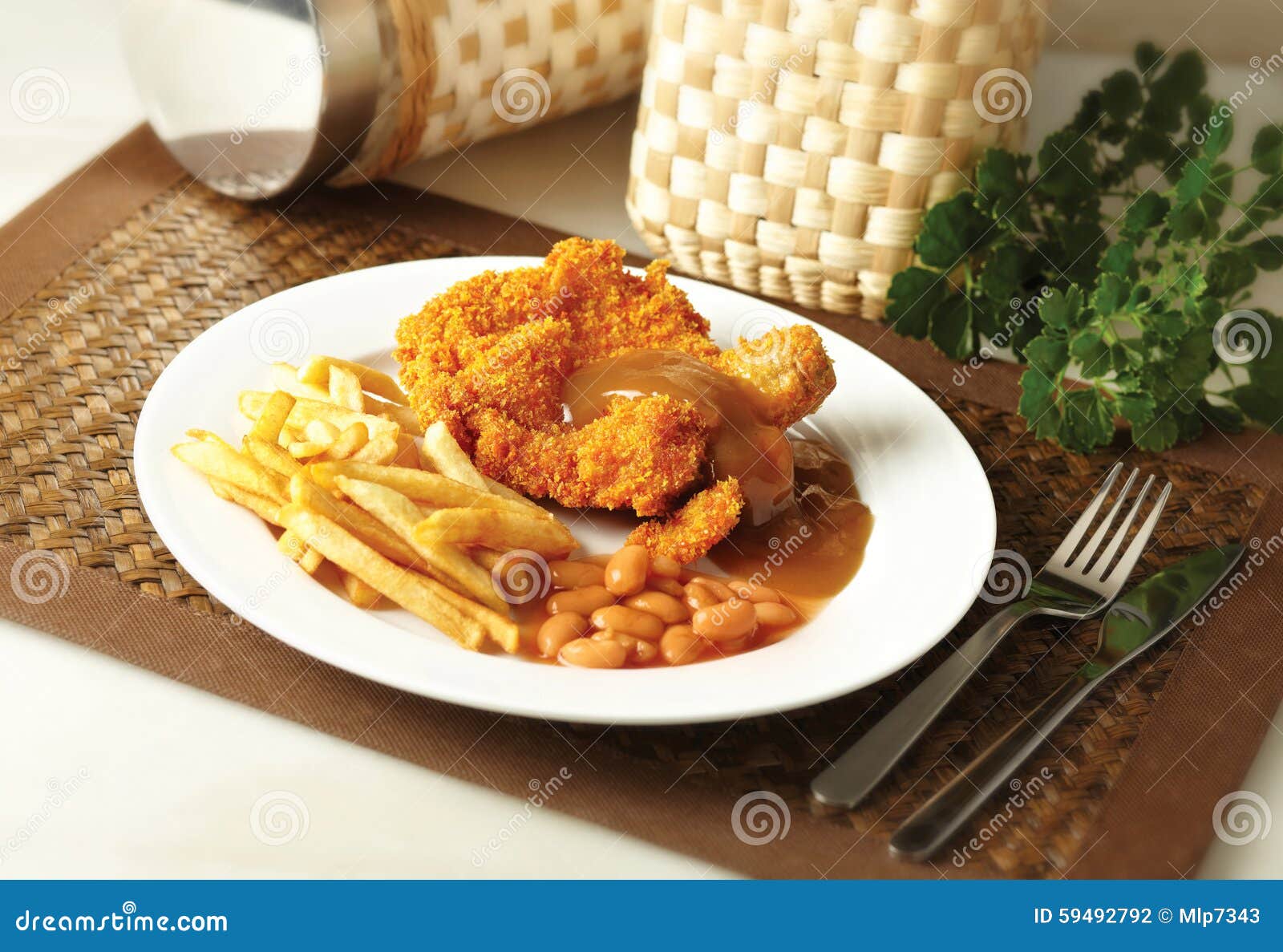Fried chicken chop stock photo. Image of french, delicious - 59492792