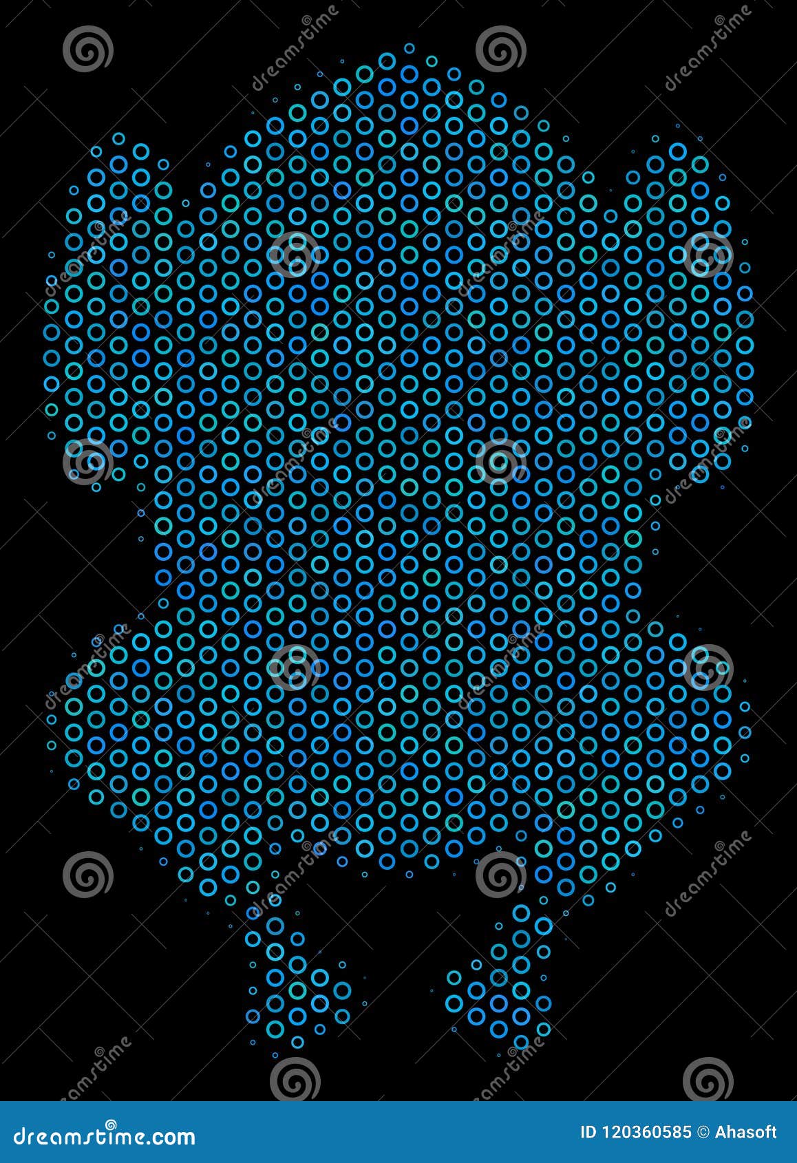 Fried Chicken Collage Icon De Las Esferas De Semitono Ilustración del ...