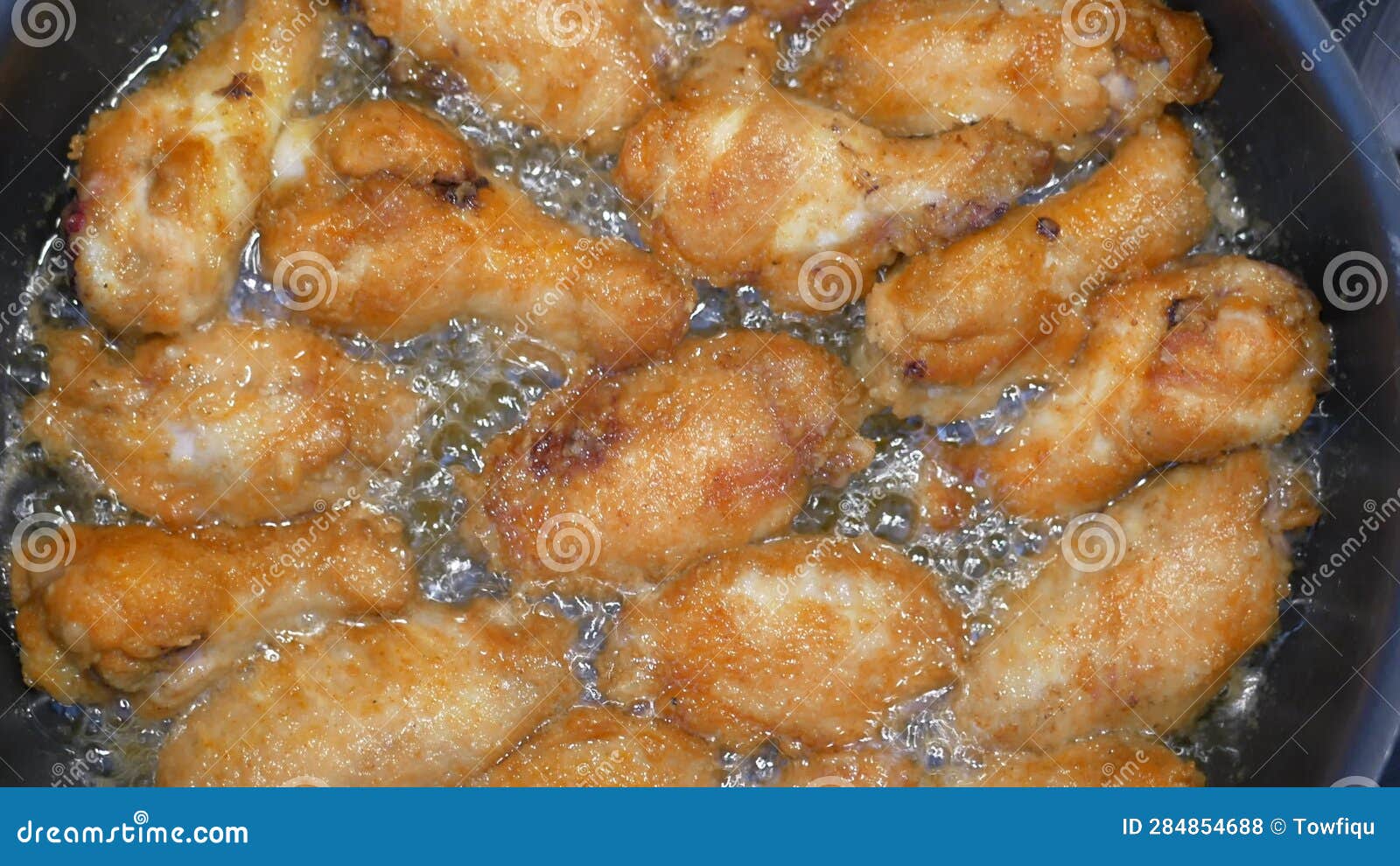Fried Chicken in Deep Fry Outdoor Stock Footage - Video of poultry ...