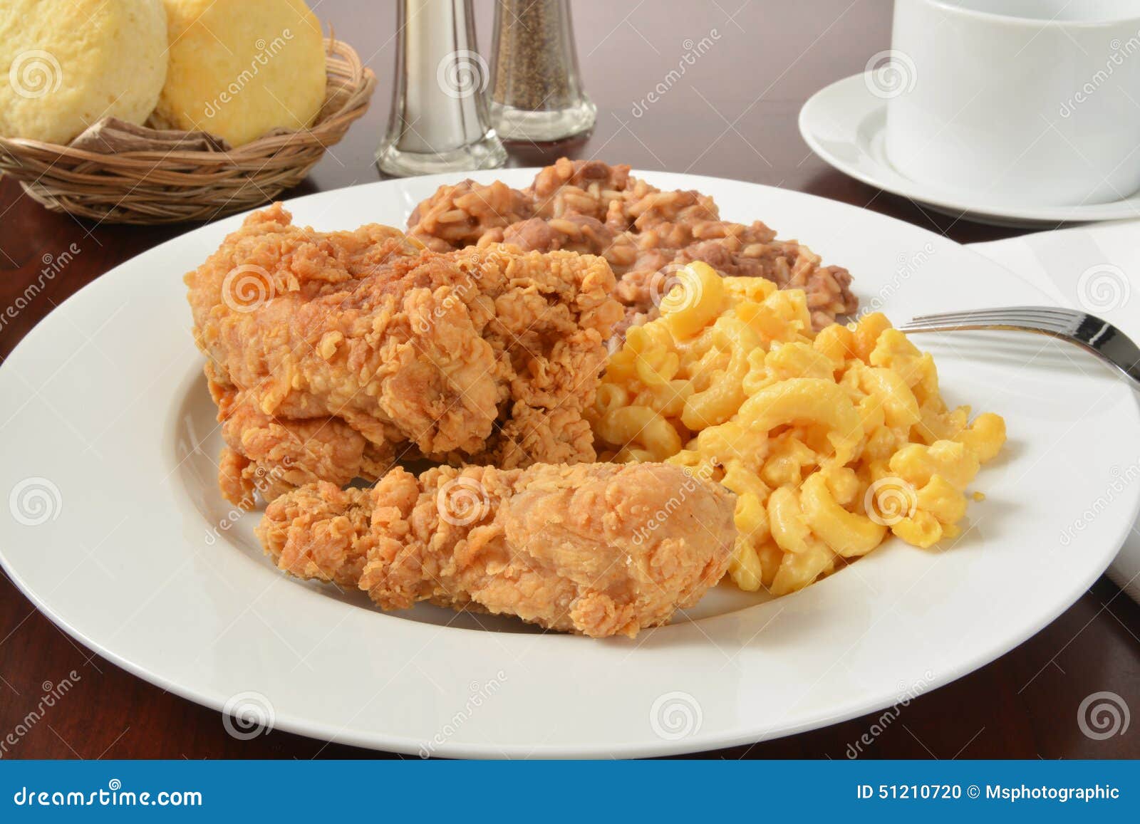 Fried chicken dinner stock photo. Image of fried, plate - 51210720
