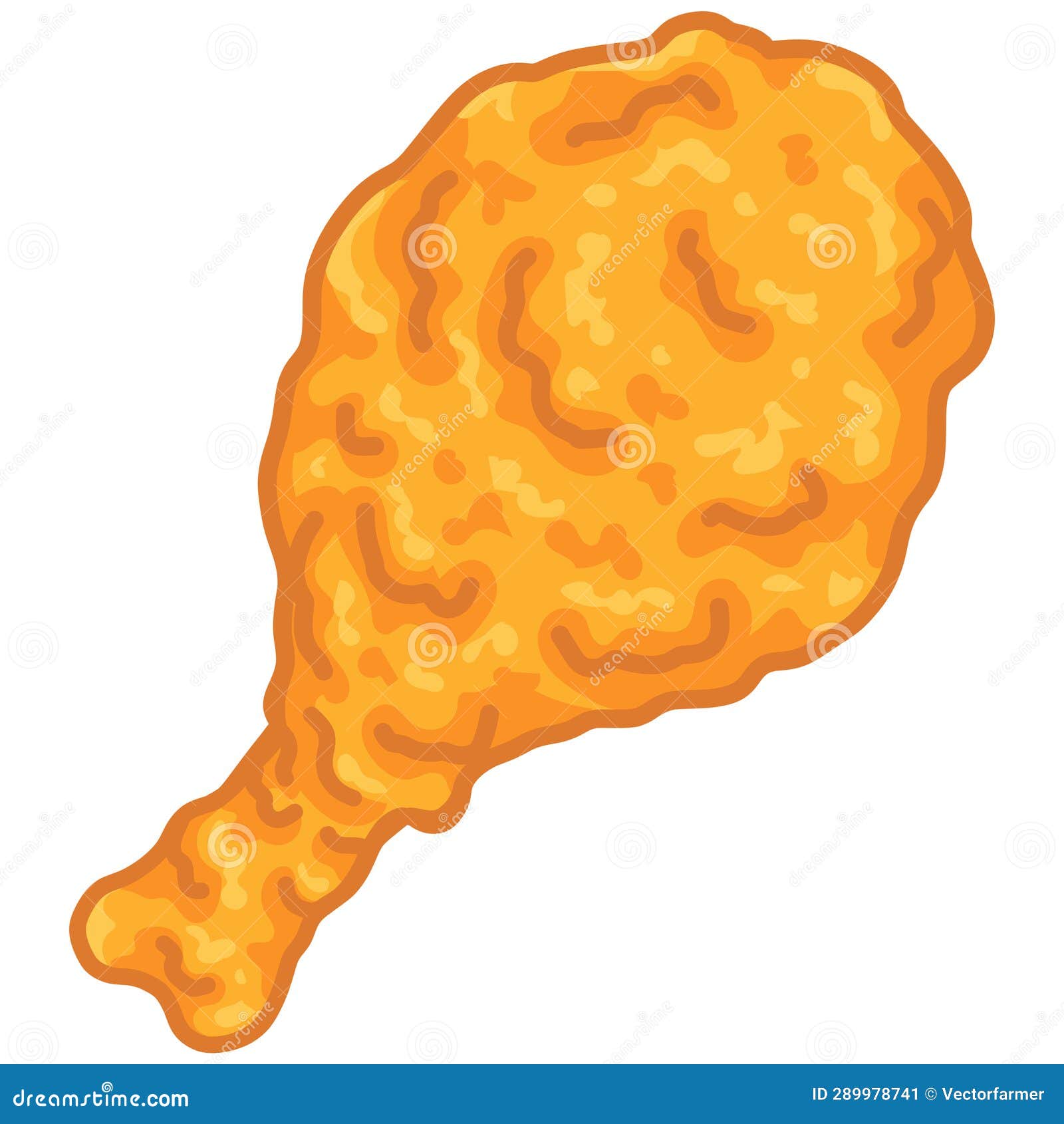 Fried Chicken Drumstick Doodle Drawing Vector Illustration Stock Vector ...