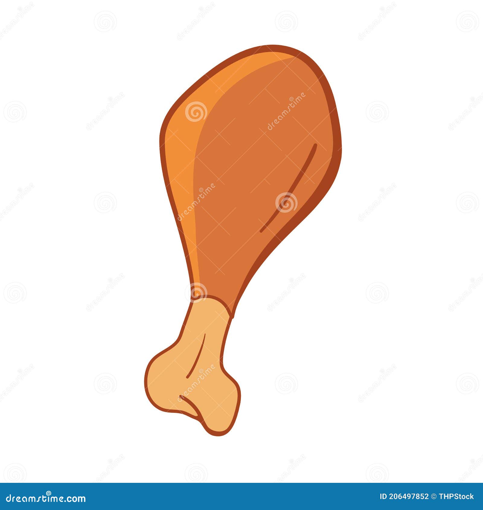 Fried Chicken Drumstick Vector Stock Vector - Illustration of fast ...