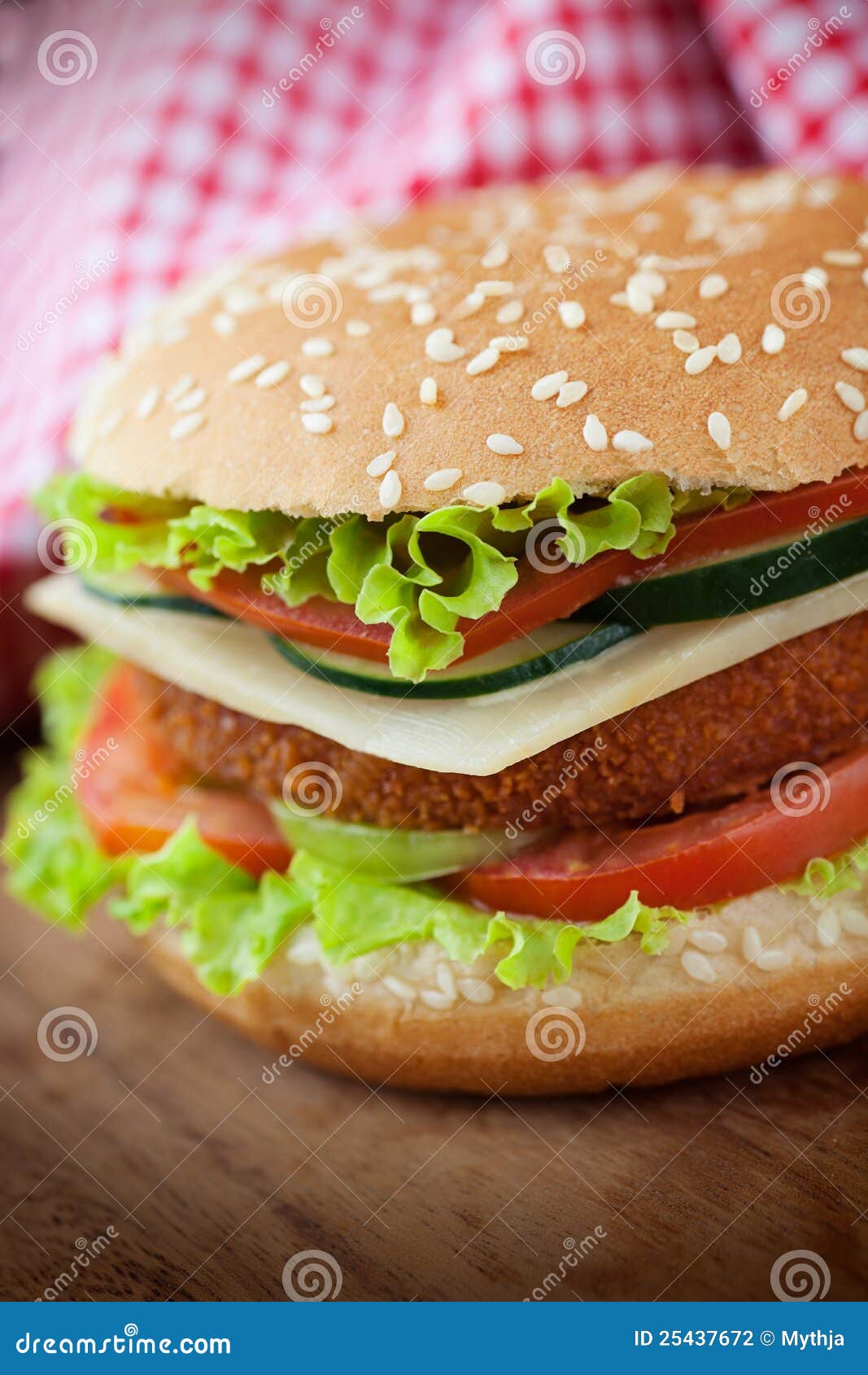 Fish Burger With Cheese And Mayonnaise Close Up Isolated On White ...