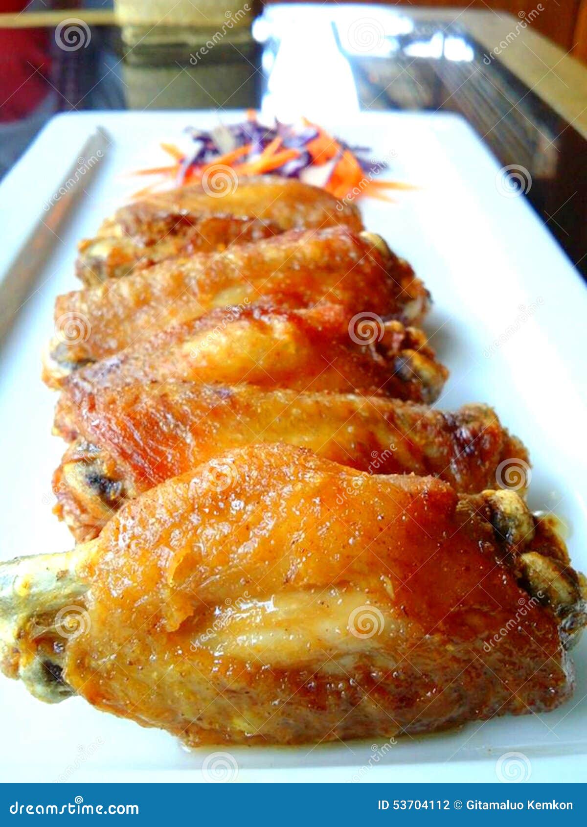 Fried Chicken with Fish Sauce Stock Photo - Image of thailand, chicken ...