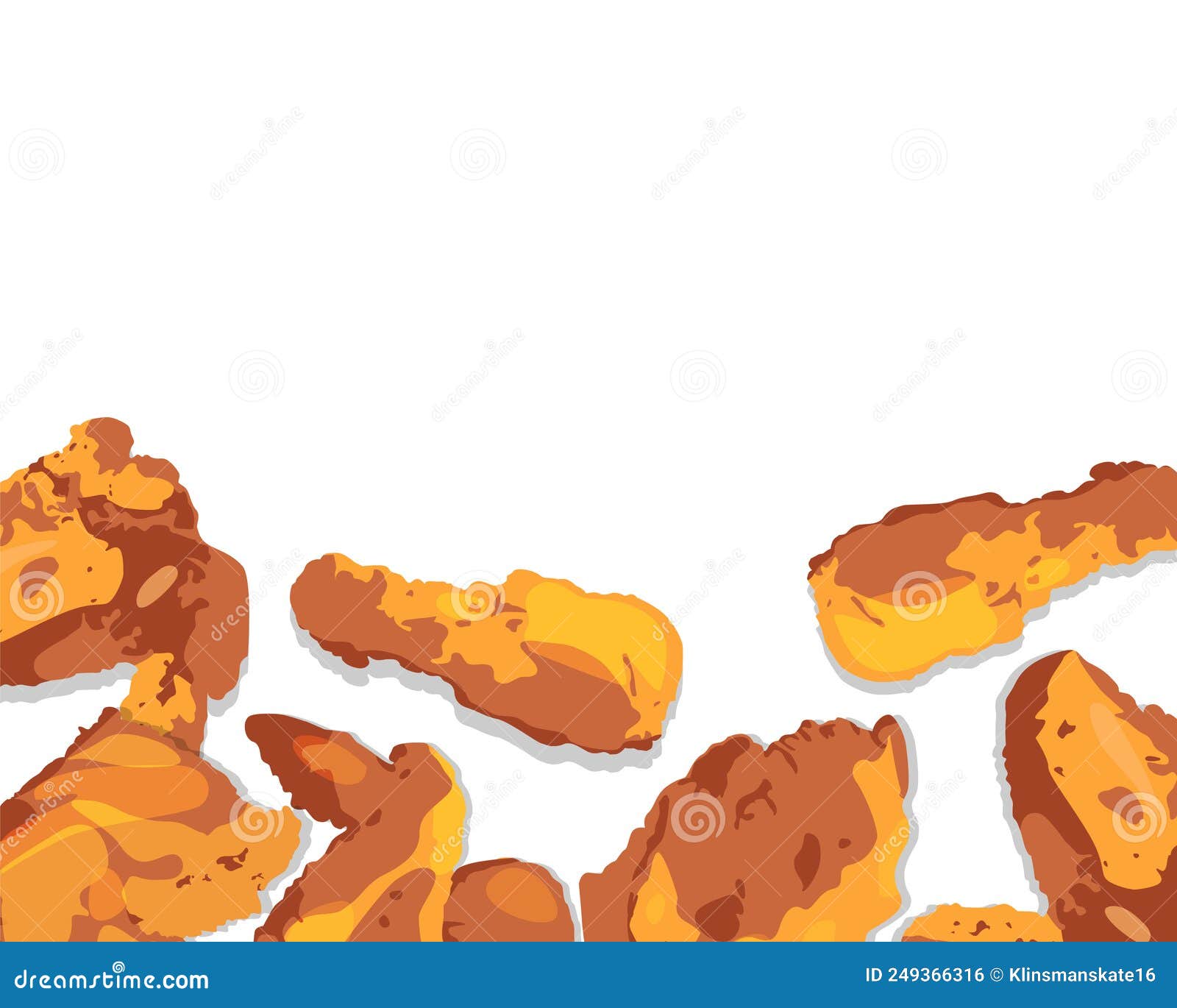 Fried Chicken Food Background Design Template Stock Vector ...