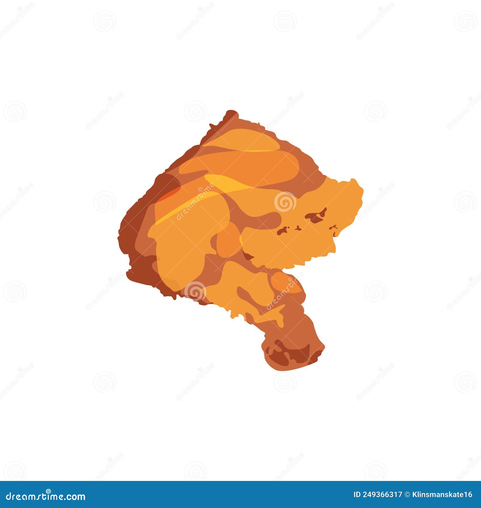 Fried Chicken Food Illustration Design Stock Vector - Illustration of ...