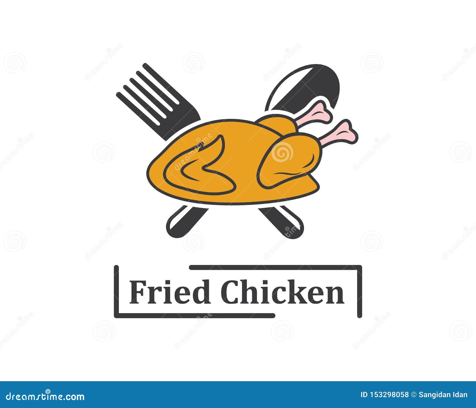 Fried Chicken Icon Logo Illustration Stock Vector - Illustration of ... Fried Chicken Icon Logo Illustration Stock Vector - Illustration of ...