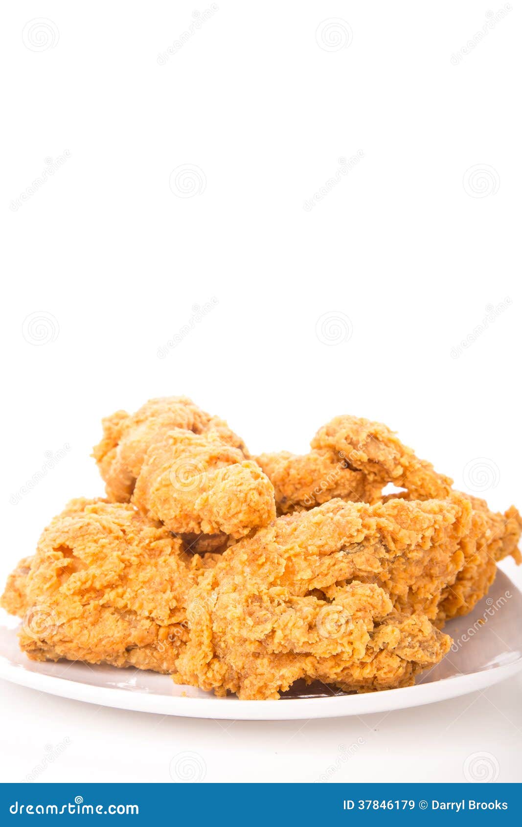 Fried Chicken Isolated Vertical Stock Image - Image of tasty, drumstick ...