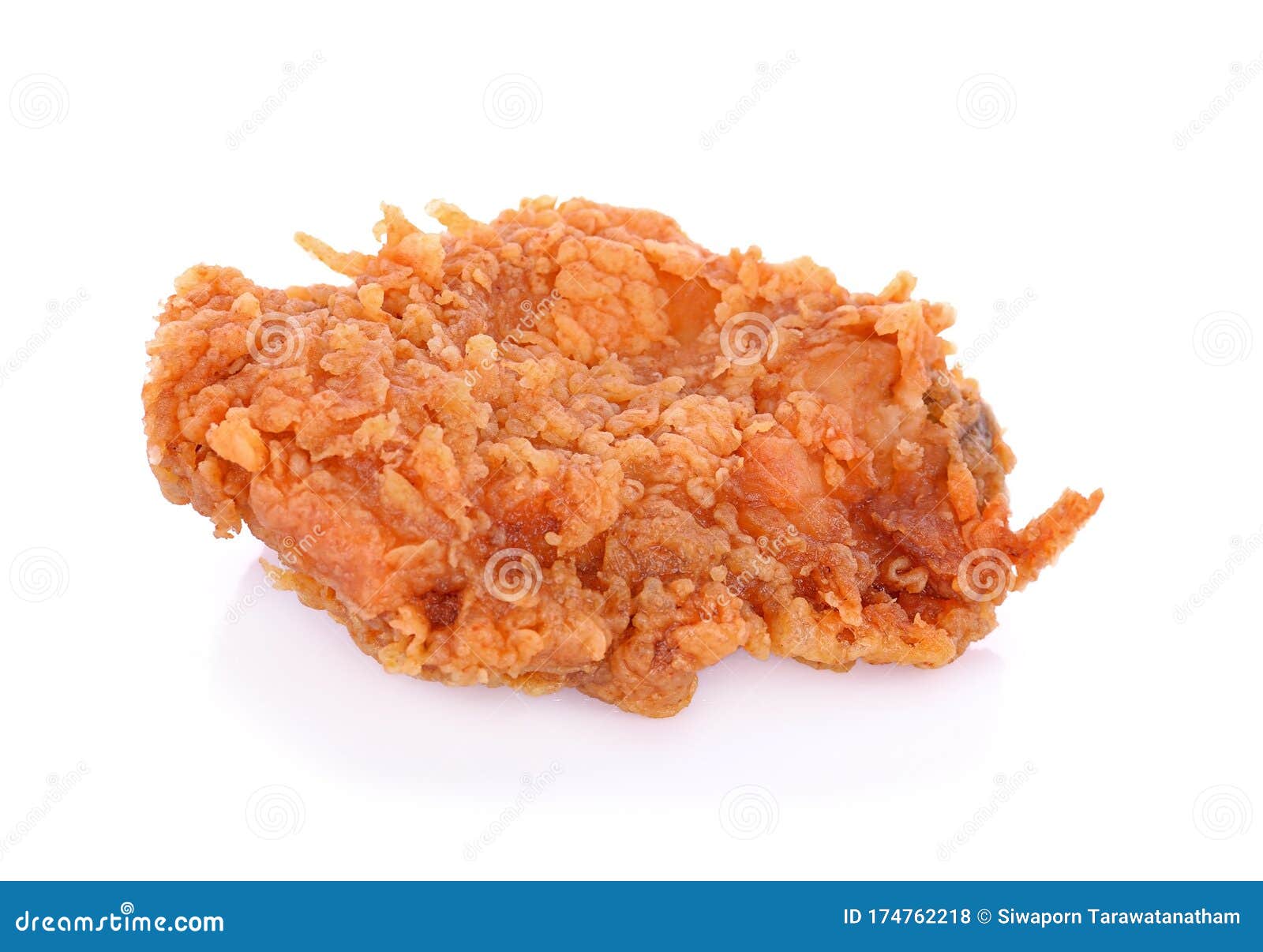 Fried Chicken Isolated on White Background Stock Photo - Image of white ...